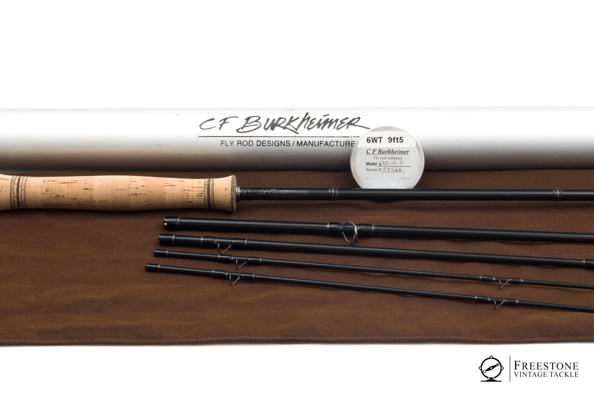 Burkheimer, C.F. - Model 695-4, "Vintage" 9'5" 4/2 6wt Graphite Rod ...