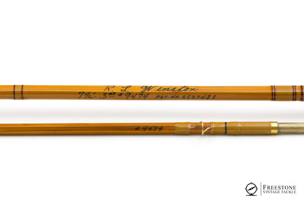 Winston, R.L. - 7'6" 2/1 4wt (3oz) Bamboo Rod - Freestone Vintage Tackle