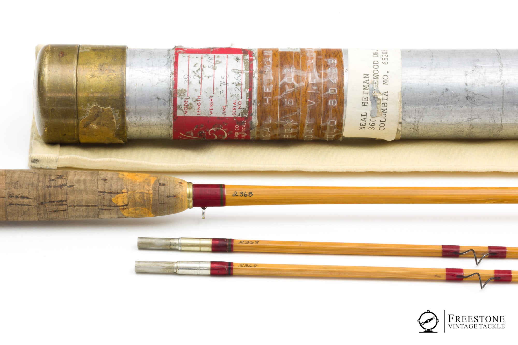 Leonard, H.L. - Model 39, 7'6" 2/2 5wt Bamboo Rod - Freestone Vintage Tackle